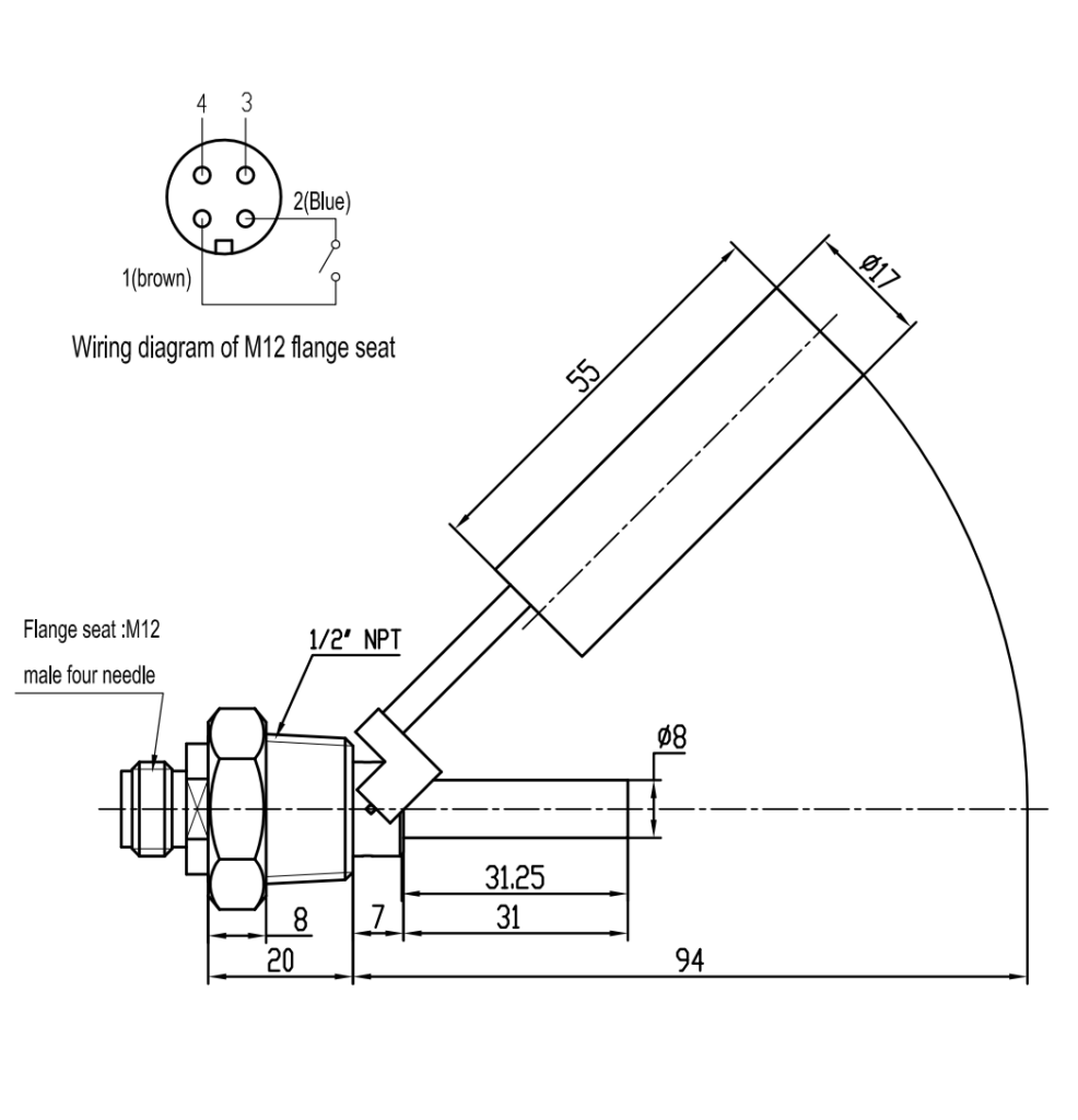 Stainless Steel Side Mount Float Sensor for Water Tank